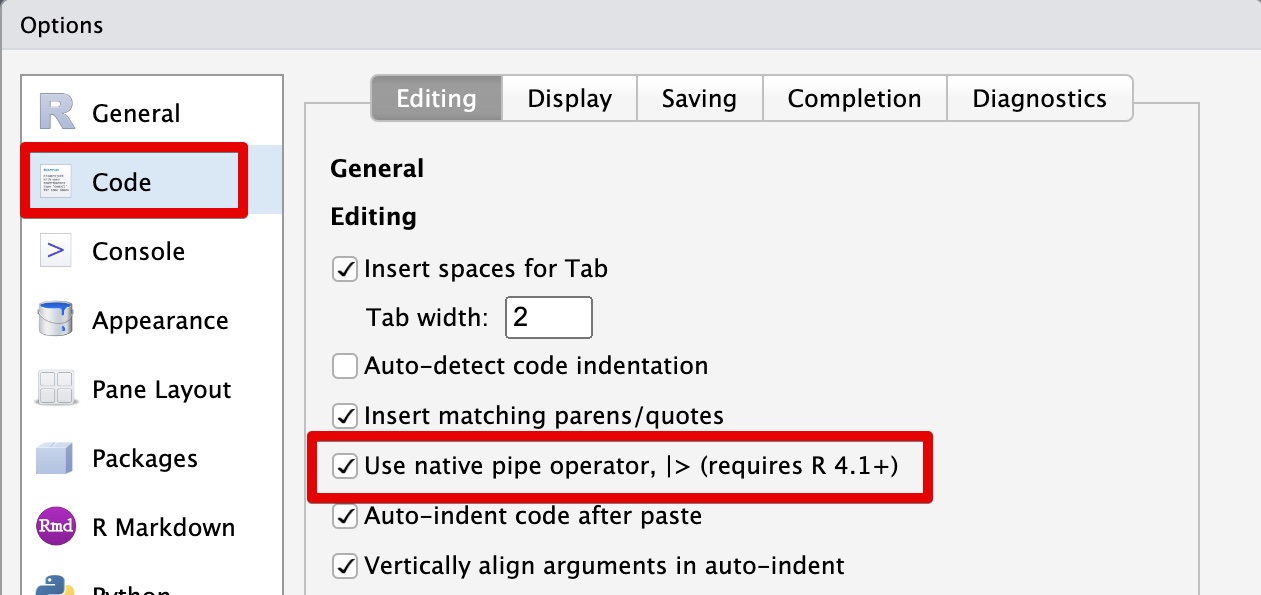 RStudio 에서 R 기본 파이프(pipe) 연산자로 단축키 셋팅하기